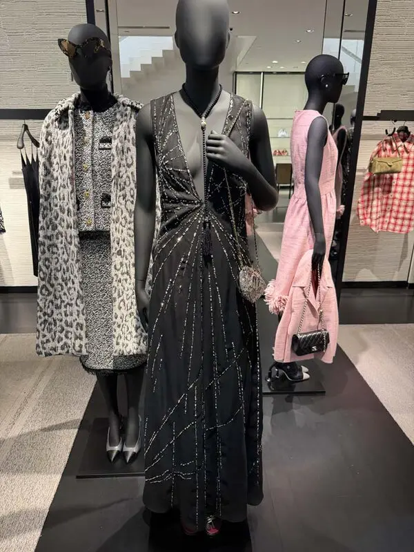 Chanel Métiers D'art Embroidered Silk Charmeuse Dress - Black