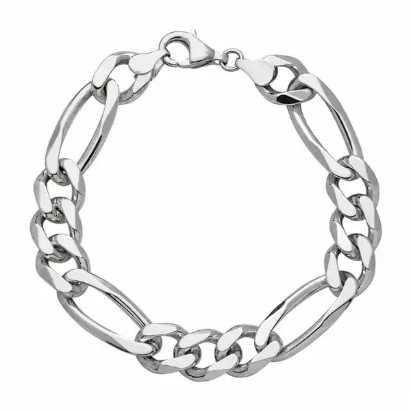 BELINDA JEWELZ Figaro Link Bracelet - Silver