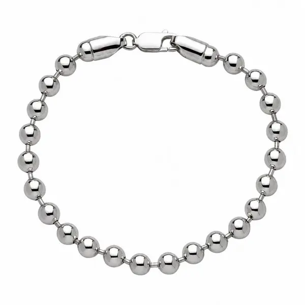 BELINDA JEWELZ Metal Beaded Ball Link Bracelet - Silver