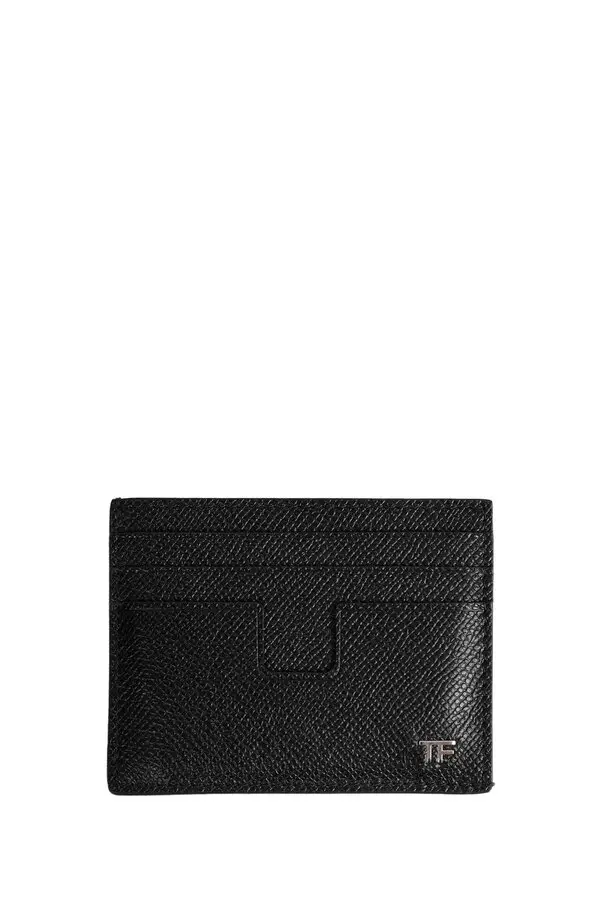 TOM FORD Grained Leather Cardholder - Black