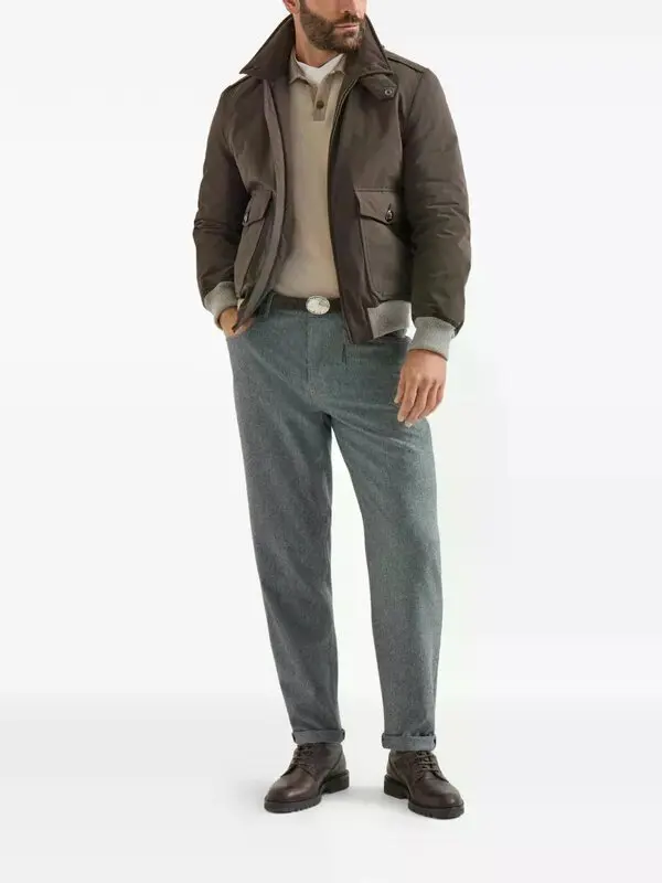 Brunello Cucinelli Virgin Wool Flannel Five-pocket Trousers