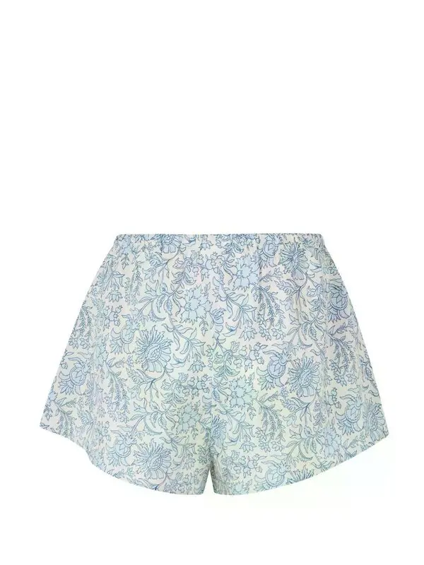 MC2 SAINT BARTH Floral-print Silk Shorts
