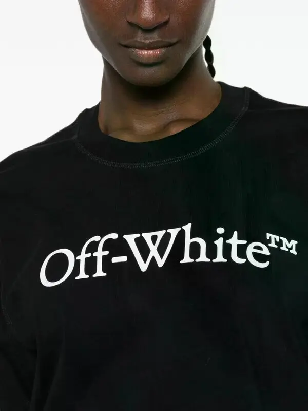 Off-White Cropped Logo T-shirt