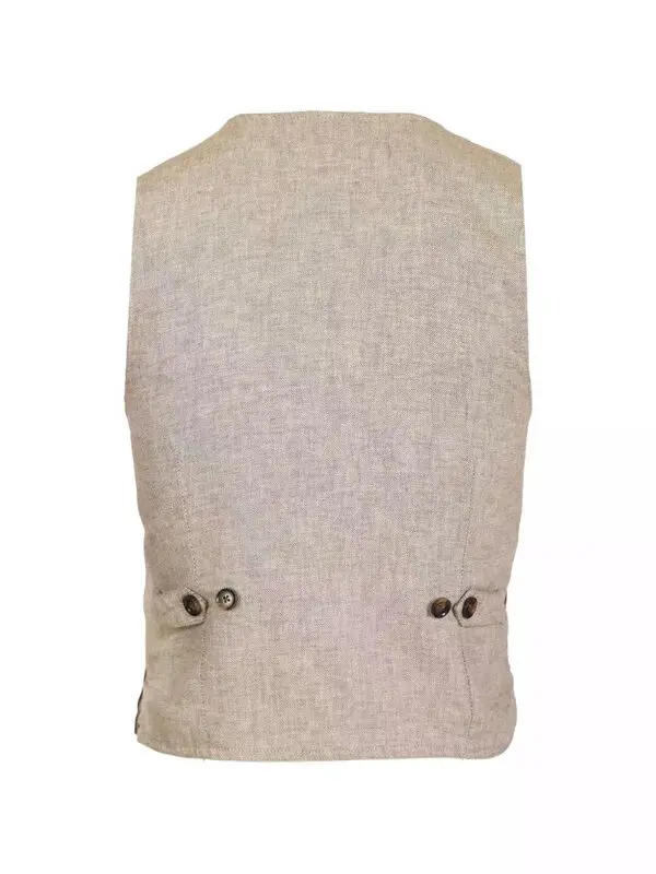 AL DUCA D’AOSTA 1902 Jungle Green Suede Panel Waistcoat