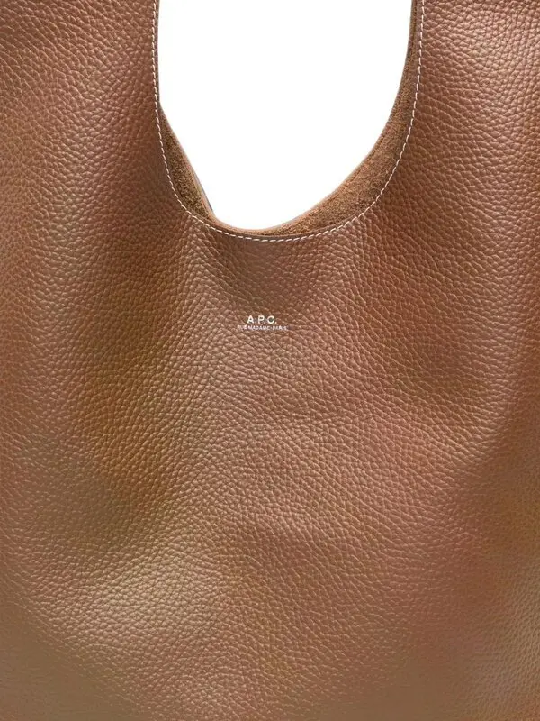 A.p.c. Grained Leather Shoulder Bag
