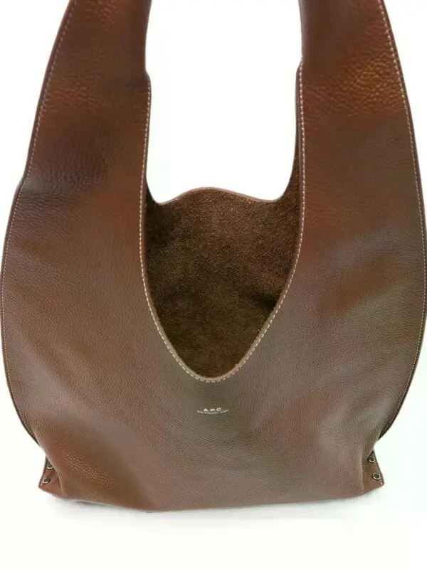 A.p.c. Grained Leather Shoulder Bag