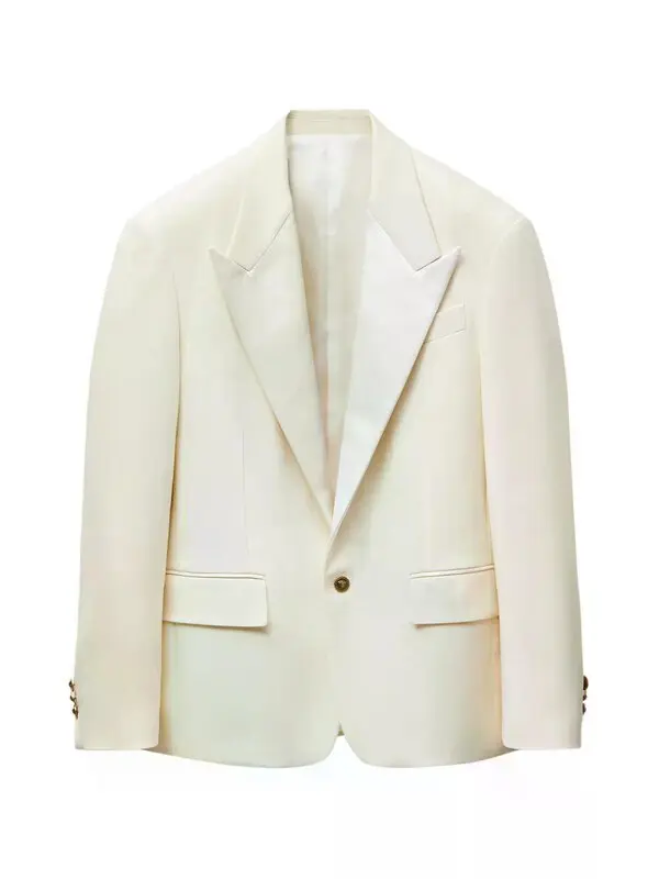 Versace Stretch Wool Blazer - White