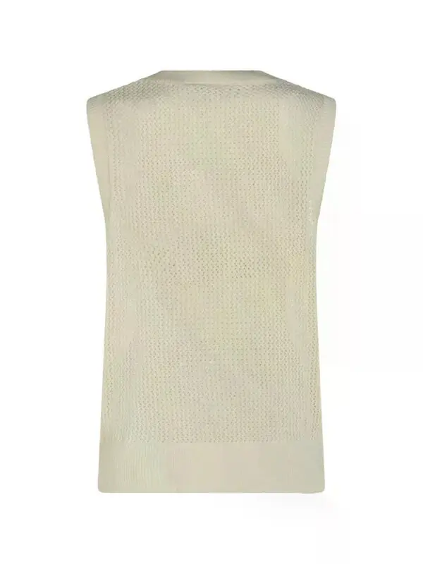 Carhartt Work In Progress Wax White Open-knit V-neck Sweater - Neutrals