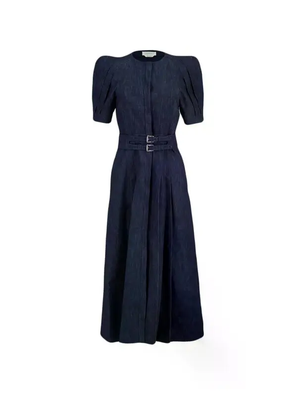 Gabriela Hearst Patricia Belted Midi Dress - Blue