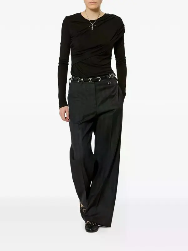 MARANT ETOILE Asymmetrical Draped Jersey Top