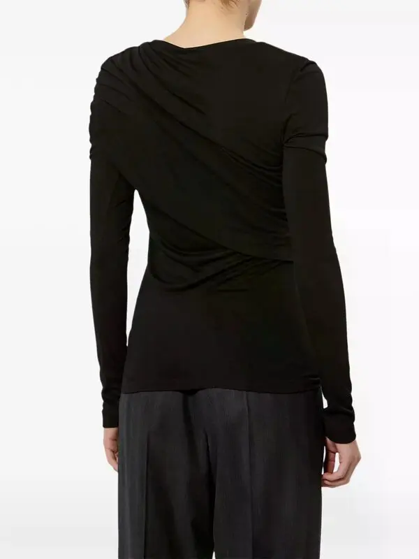 MARANT ETOILE Asymmetrical Draped Jersey Top