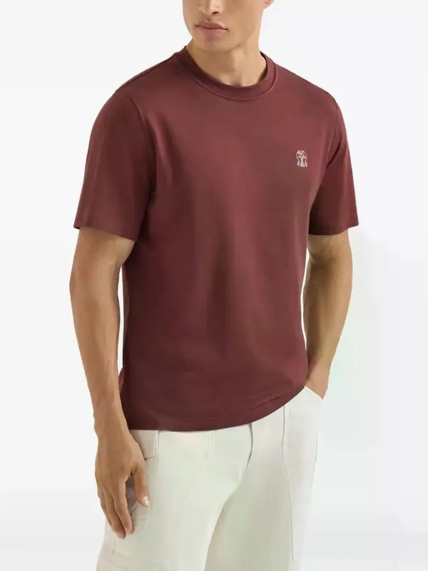 Brunello Cucinelli Cotton Jersey Crew-neck T-shirt With Logo