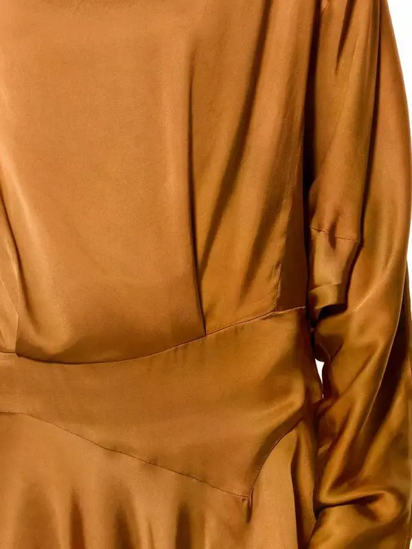 Isabel Marant Étoile Neline Draped Satin Dress - Brown