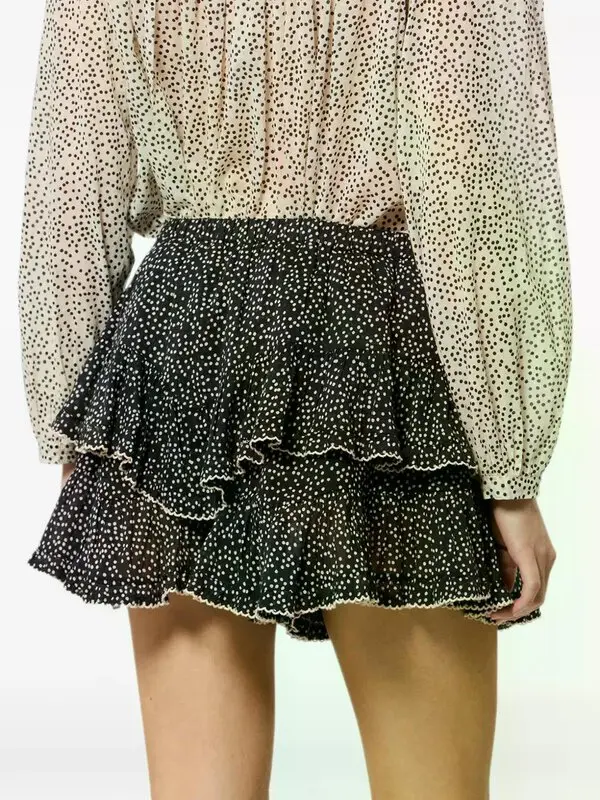MARANT ETOILE Polka-dot Tiered Ruffled Shorts