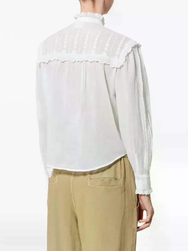 MARANT ETOILE Cotton Openwork Embroidery Top