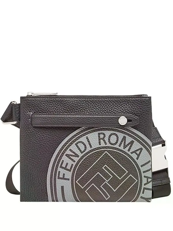 Fendi Logo Print Messenger Bag