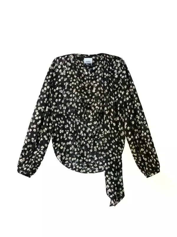 Isabel Marant Étoile Printed Silk Blouse - Black