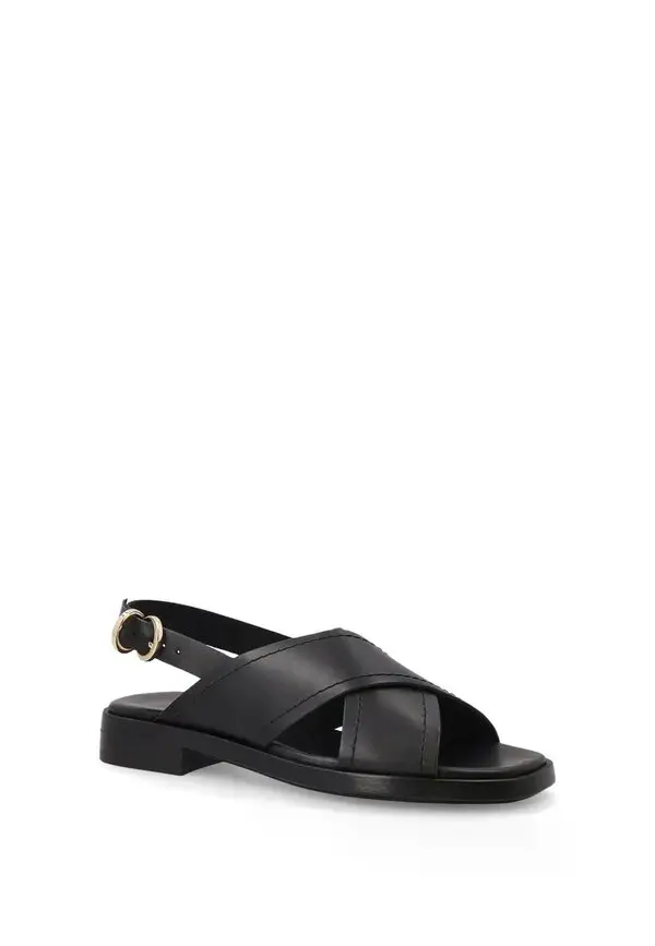 FRAU Crossover Strap Leather Sandals