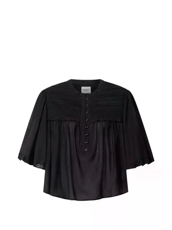MARANT ETOILE Douna Voile Top - Black
