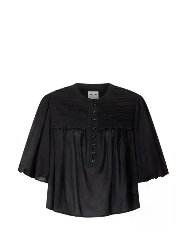 MARANT ETOILE Douna Voile Top - Black