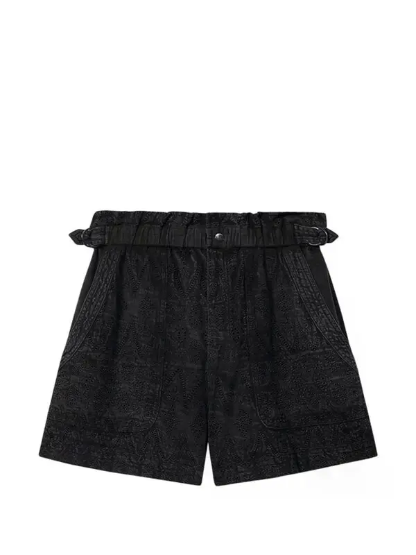 MARANT ETOILE Kisha Broderie Anglaise Shorts - Black
