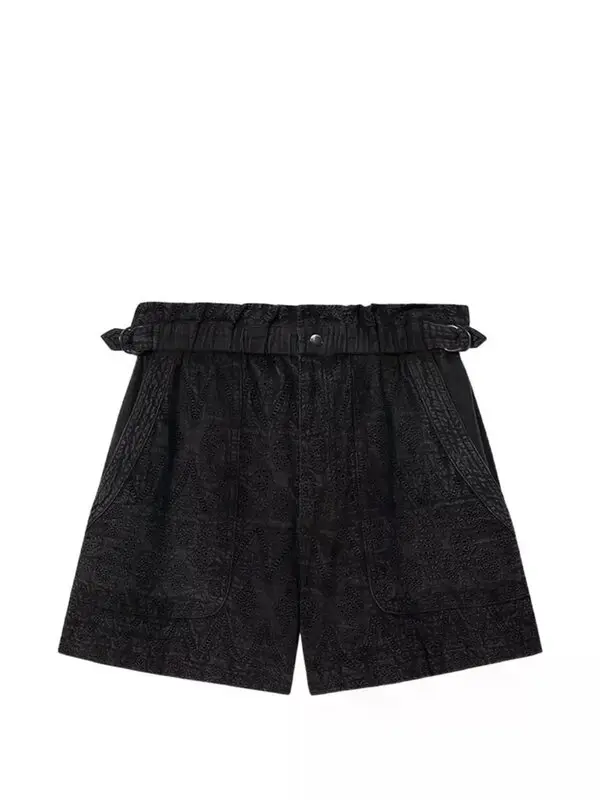 MARANT ETOILE Kisha Broderie Anglaise Shorts - Black
