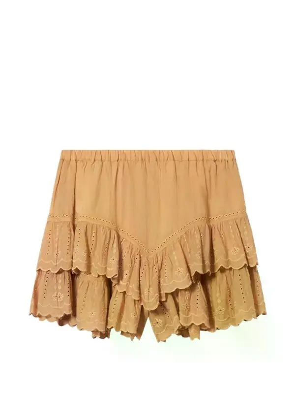 MARANT ETOILE Jocadia Broderie-anglaise Shorts - Brown
