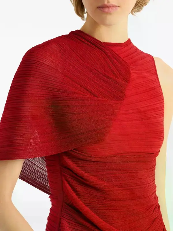 Balmain Sleeveless Asymmetrical Viscose Top