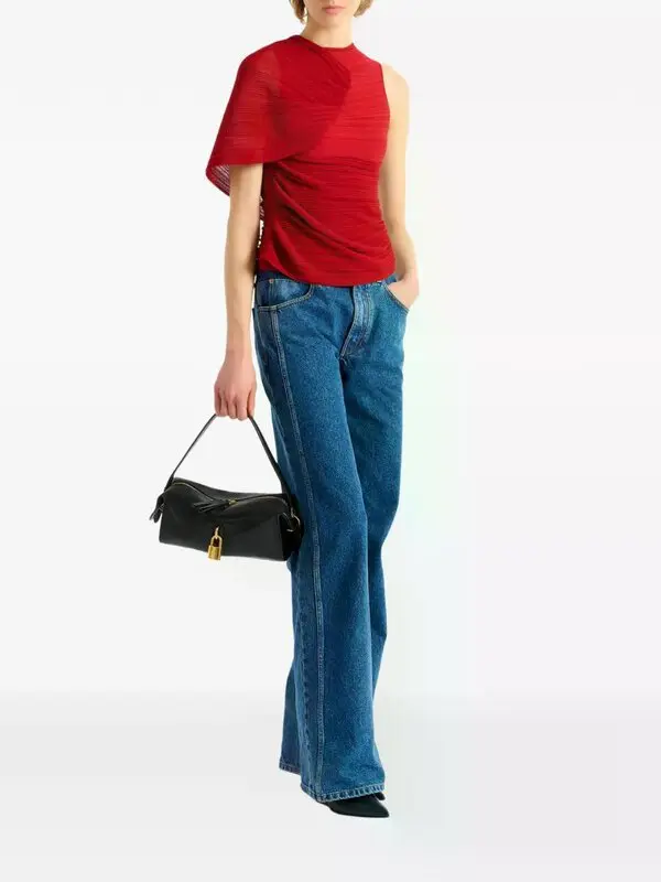 Balmain Sleeveless Asymmetrical Viscose Top