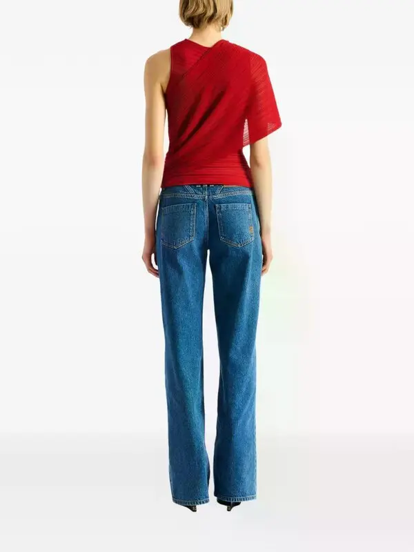 Balmain Sleeveless Asymmetrical Viscose Top