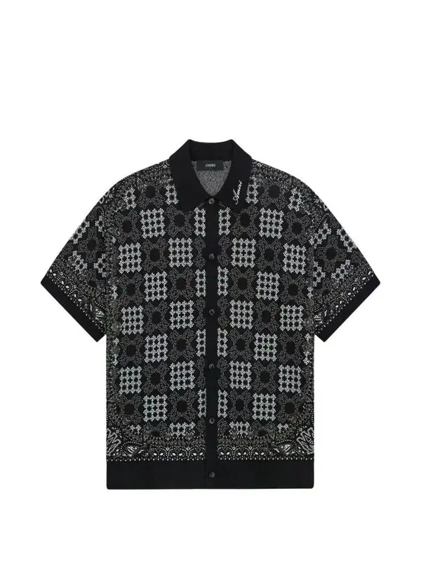 Amiri Ma Quad Checker Crochet Shirt