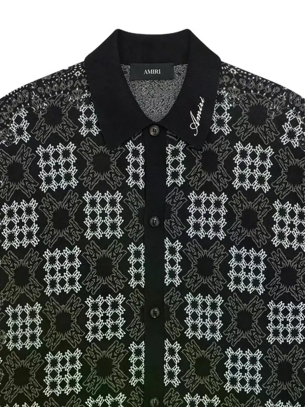 Amiri Ma Quad Checker Crochet Shirt