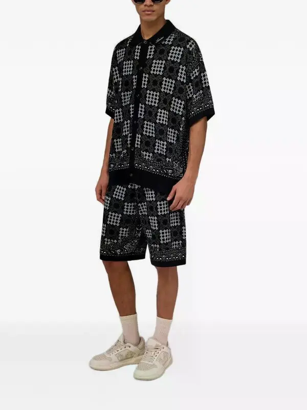 Amiri Ma Quad Checker Crochet Shirt