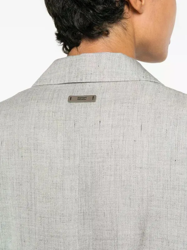 Peserico Double-breasted Linen Blazer