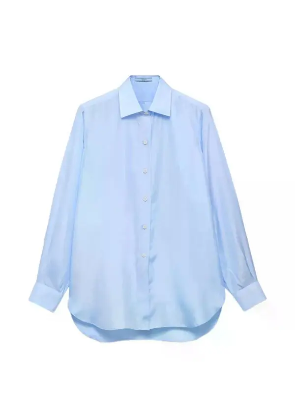 Prada Silk Poplin Shirt - Blue