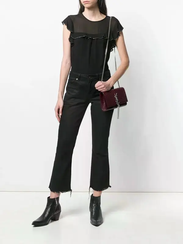 Saint Laurent Embellished Silk Blouse