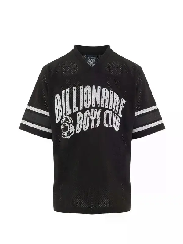 BILLIONAIRE Logo-print Perforated T-shirt - Black