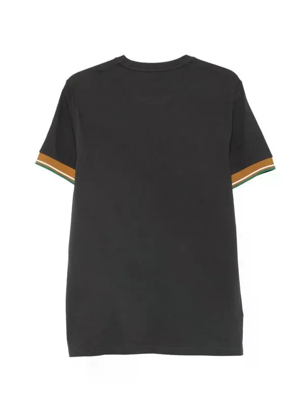 Fred Perry Embroidered-logo Tipped-cuff T-shirt