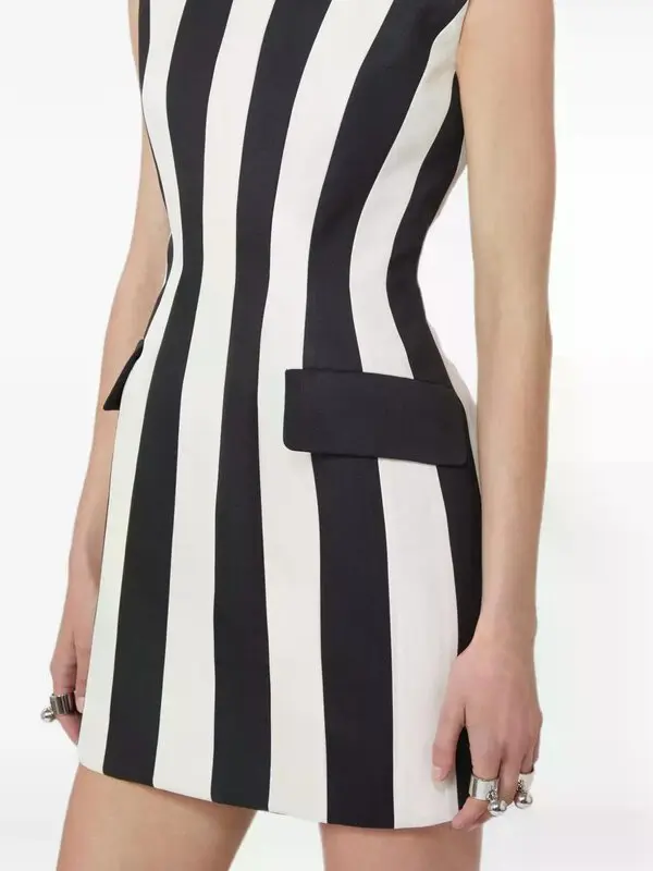 Max Mara Hourglass Striped Sleeveless Mini Dress