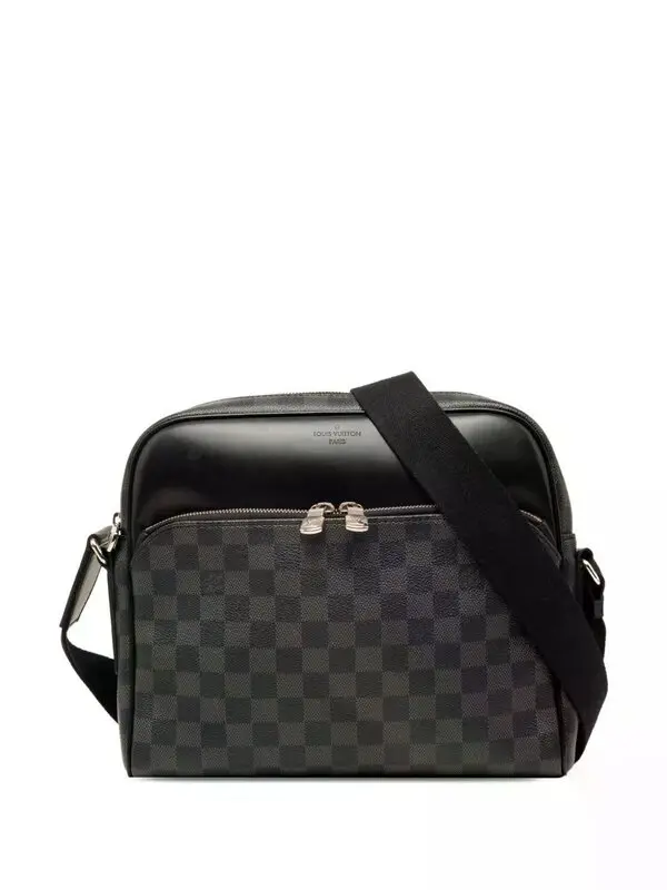 LOUIS VUITTON Damier Graphite Dayton Reporter Pm - Black