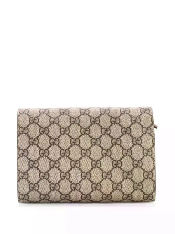 Gucci Dionysus Chain Wallet Gg Coated Canvas - Brown