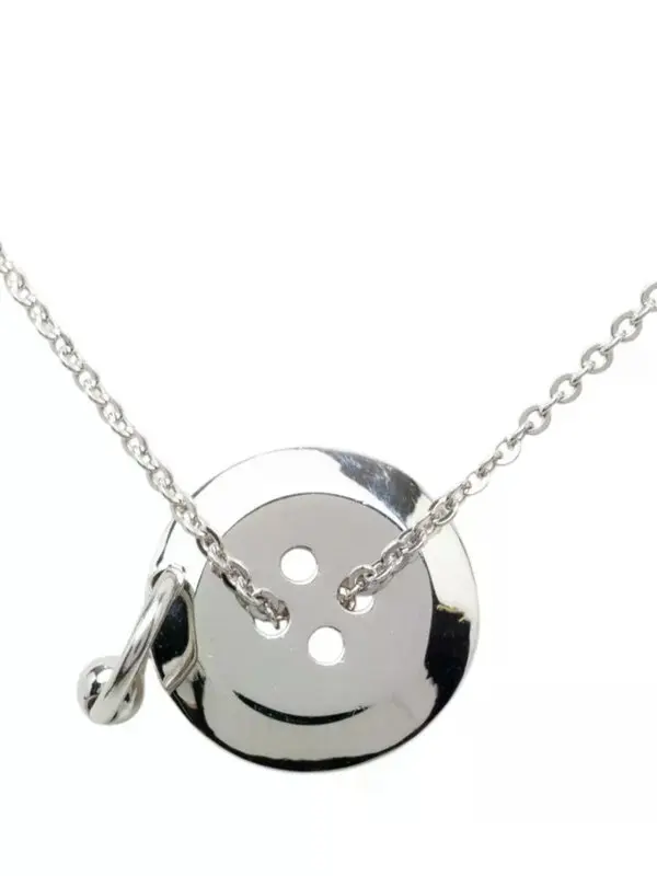 Dior Brass Button Pendant Necklace