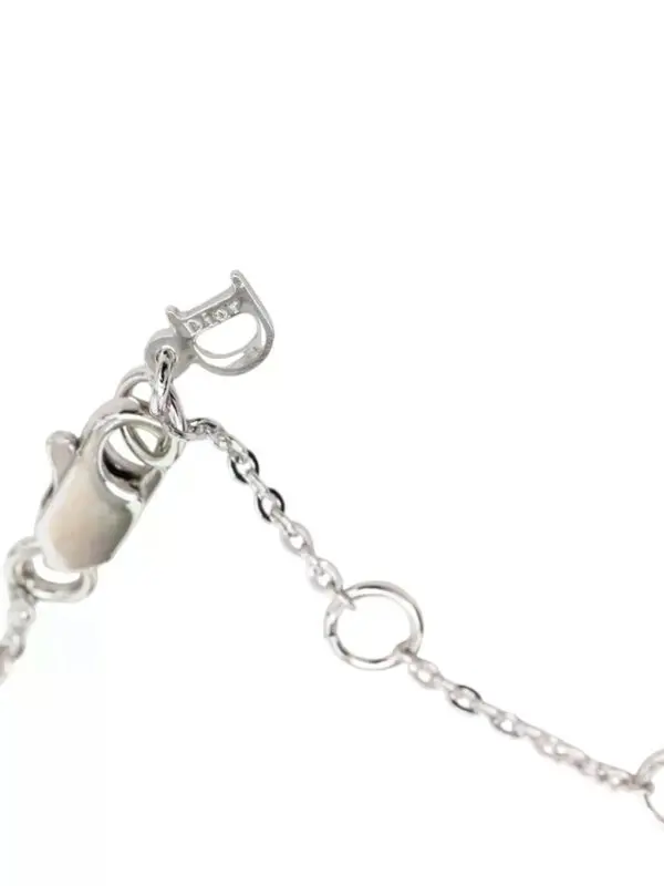 Dior Brass Button Pendant Necklace
