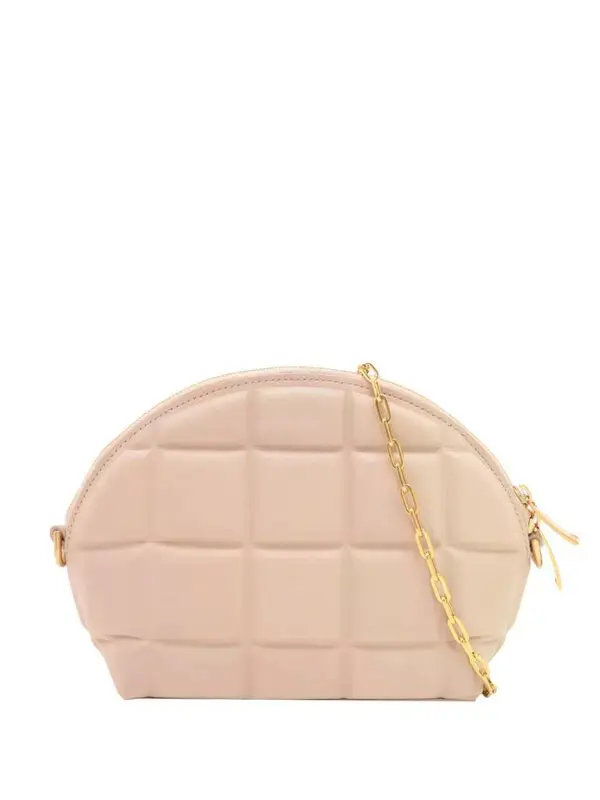 Bottega Veneta Mini Padded Nappa Half Moon Chain Crossbody Bag - Pink