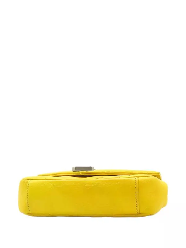 Saint Laurent Baby Chevron Calfskin Monogram Classic Chain Bag - Yellow