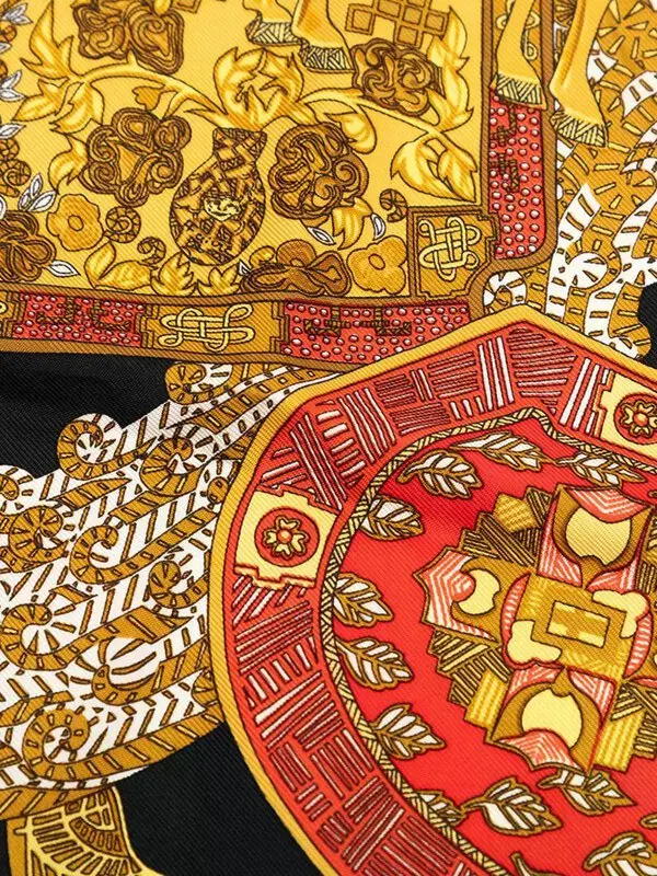Hermès Art Des Steppes" Silk Scarf