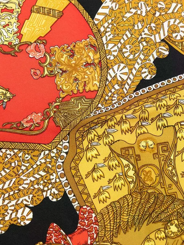 Hermès Art Des Steppes" Silk Scarf
