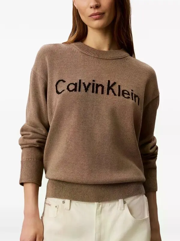 Calvin Klein Logo Intarsia-knit Sweater