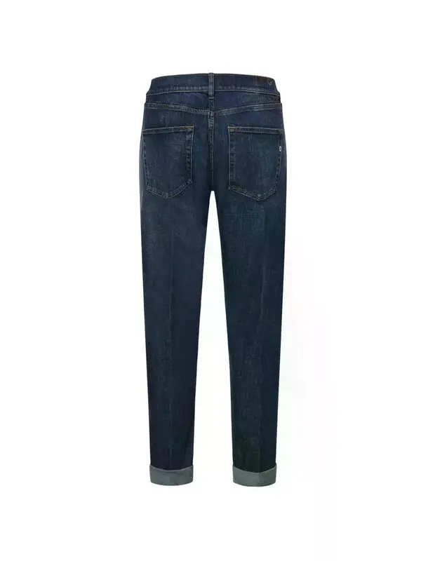 DONDUP Logo Plaque Turn-up Jeans - Blue
