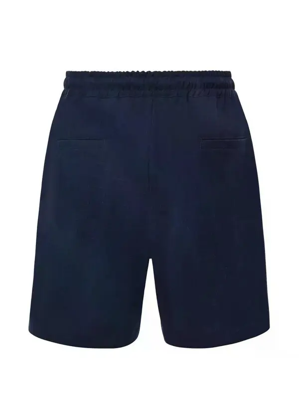 GIULIANO GALIANO Navy Slub Texture Shorts